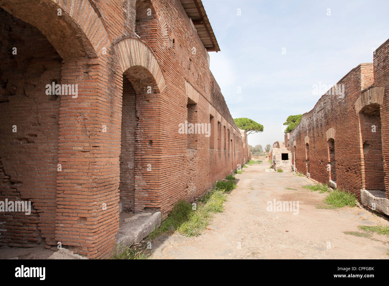 Insula del soffitto dipinto all'antico porto romano rovina città di ...
