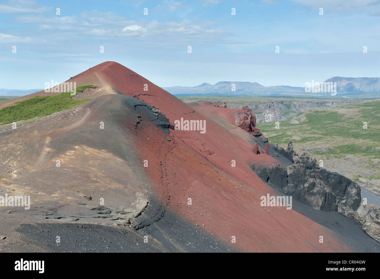 Montagna Rossa, Rauðhólar vicino Hljóðaklettur, Joekulsárgljúfur Parco ...