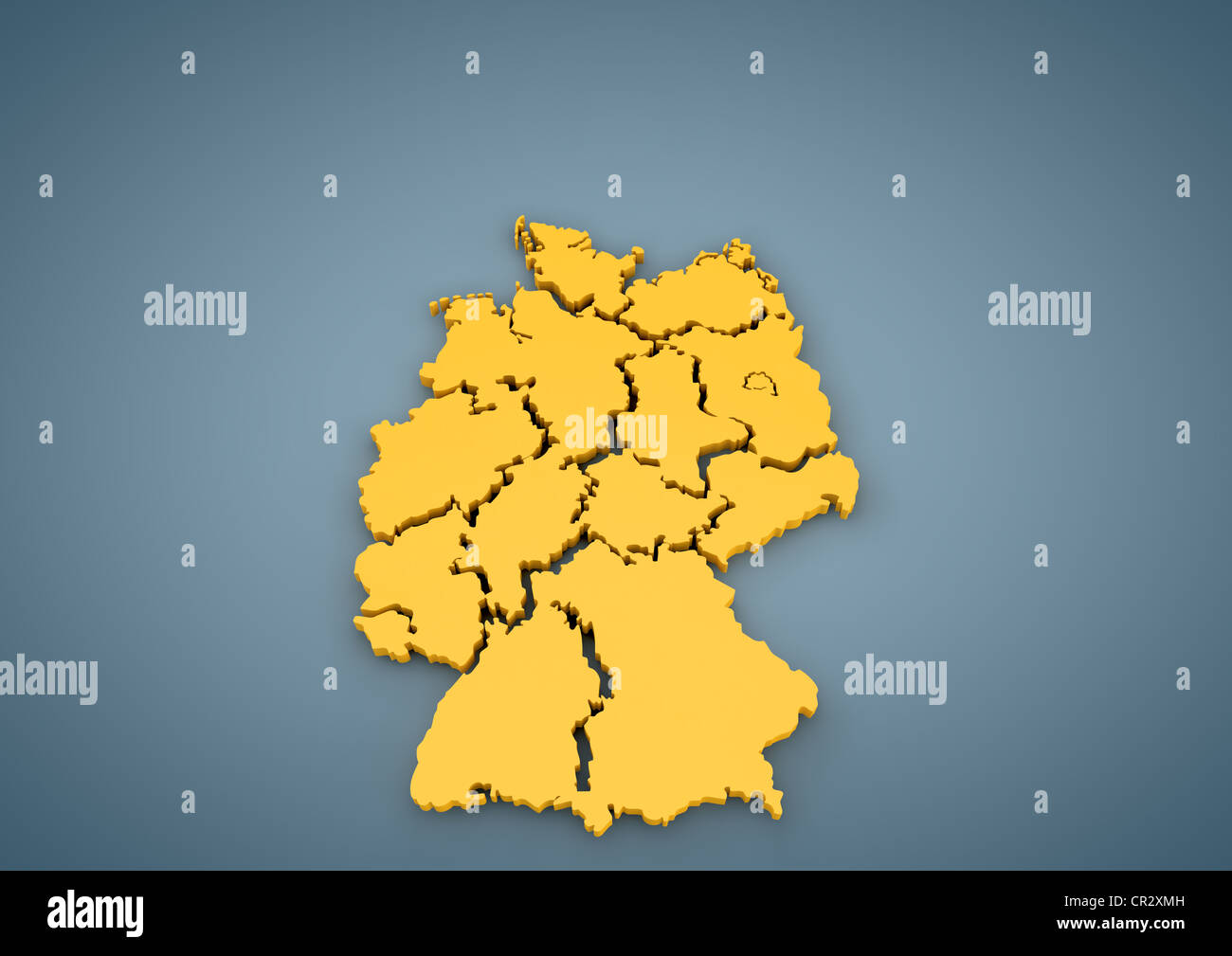 Carta geografica della germania con gli stati federali immagini e ...
