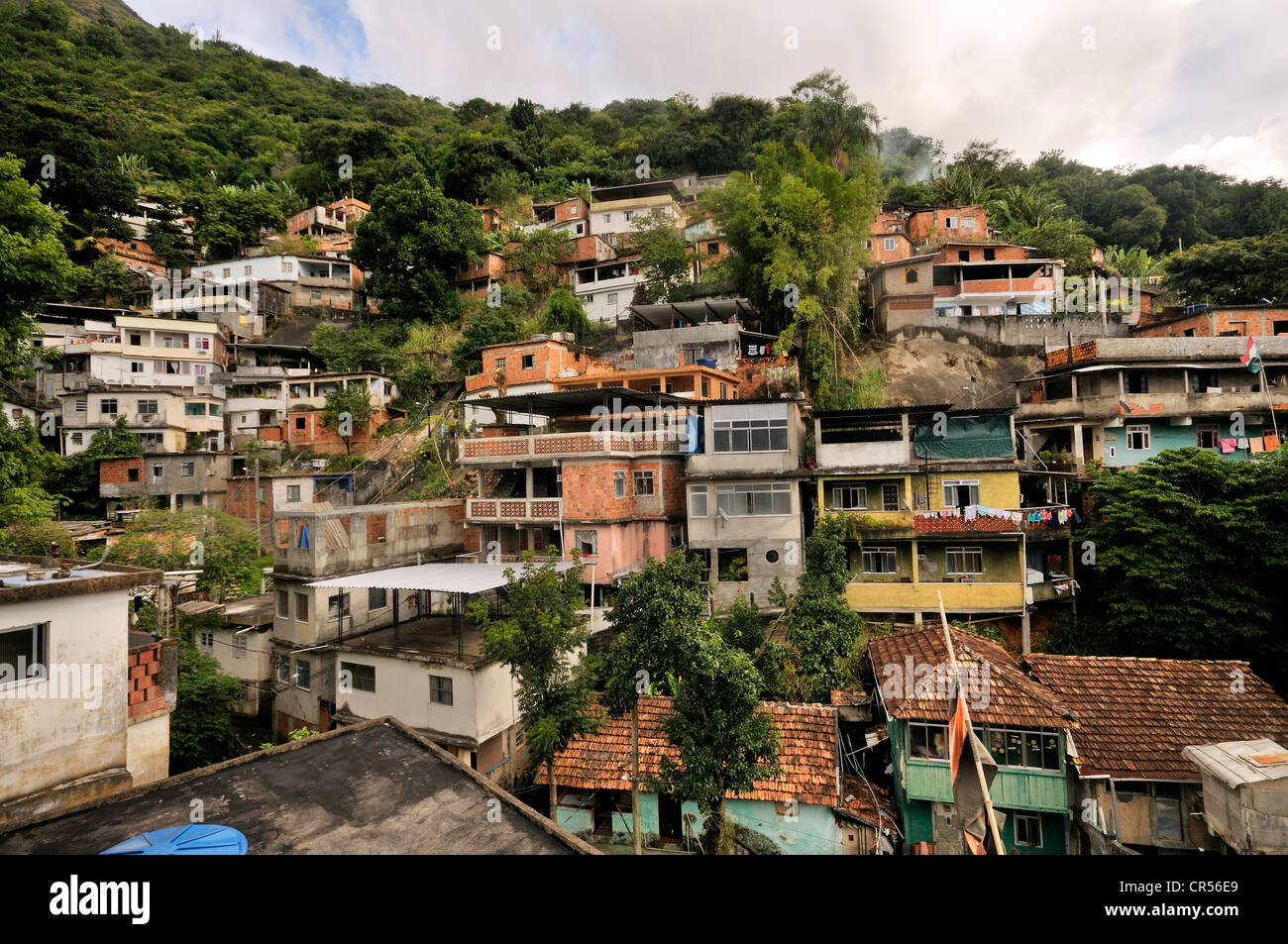 Bidonville di Favela Morro da Formiga, quartiere Tijuca, Rio de Janeiro ...