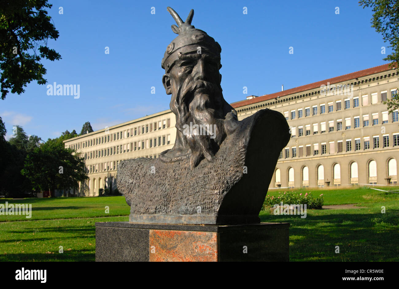 Un monumento di albanese eroe nazionale Gjergj Kastrioti, noto come ...
