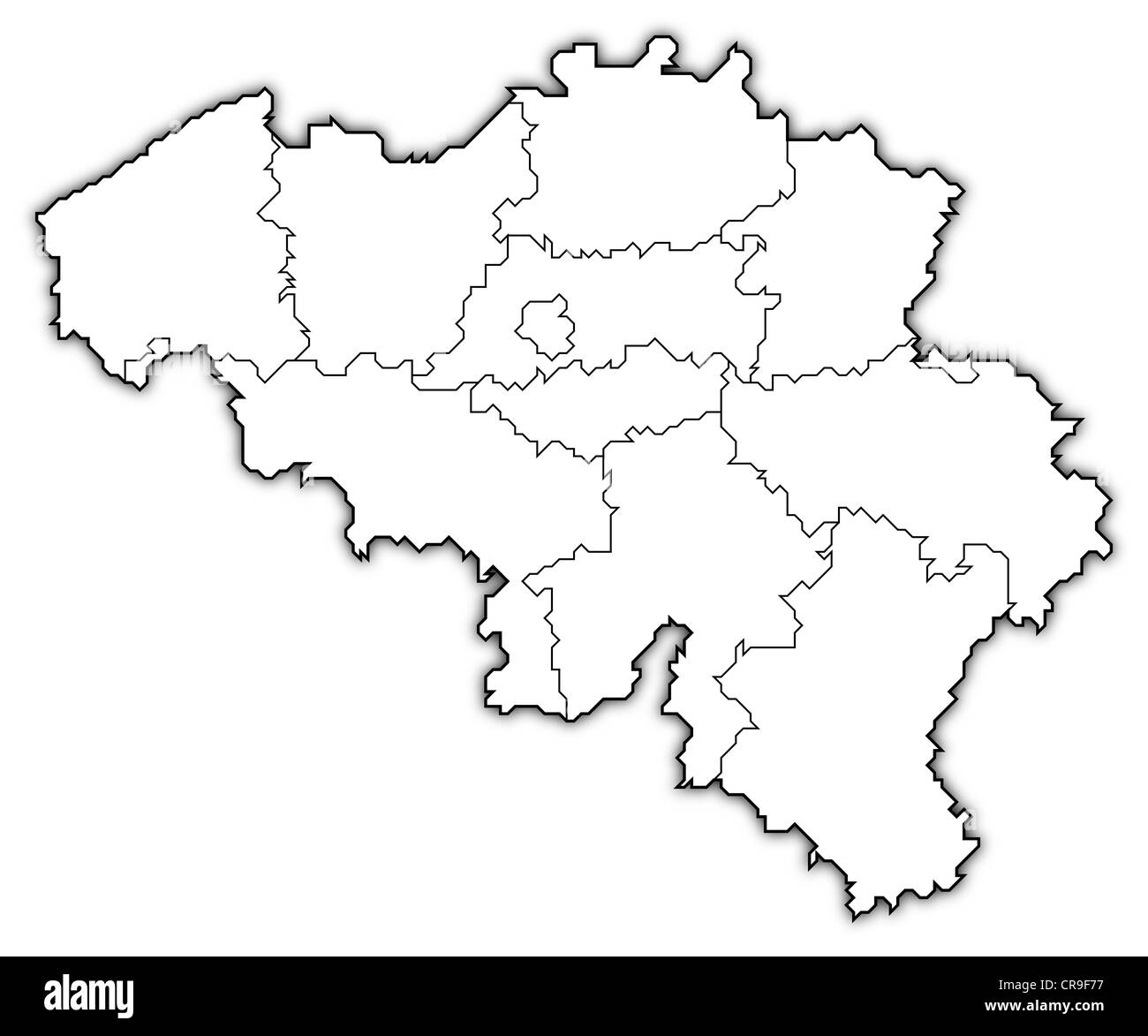 Belgio mappa politica Foto e Immagini Stock in Bianco e Nero - Alamy
