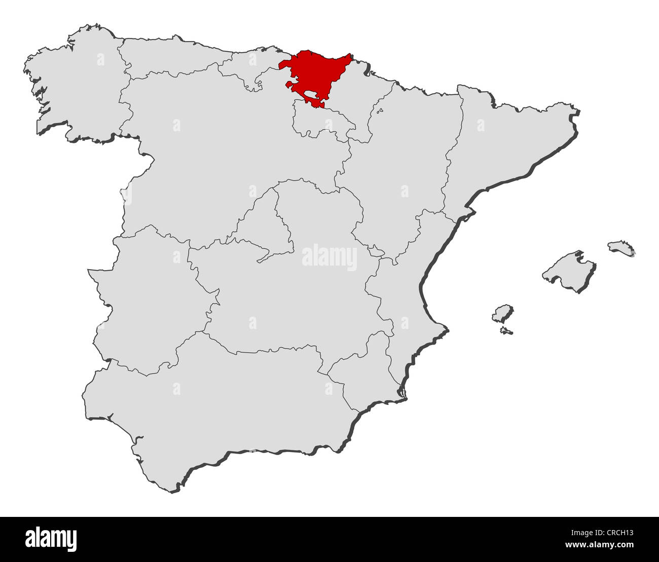 Paesi baschi cartina fisica o politica Immagini senza sfondo e Foto ...