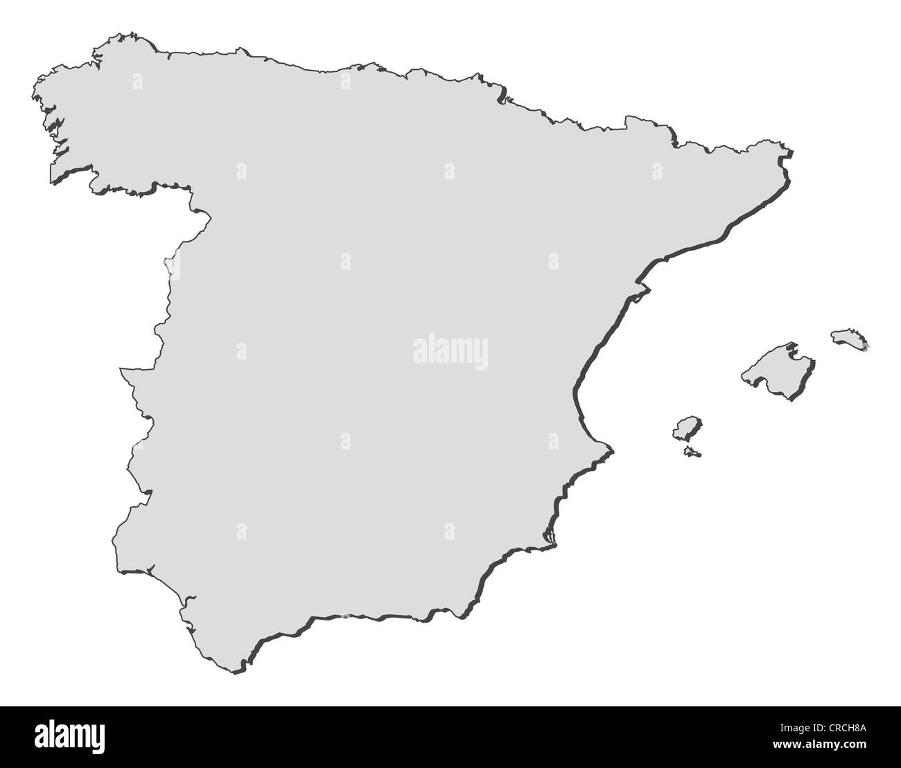 Mappa politica della Spagna con le varie regioni Foto stock - Alamy