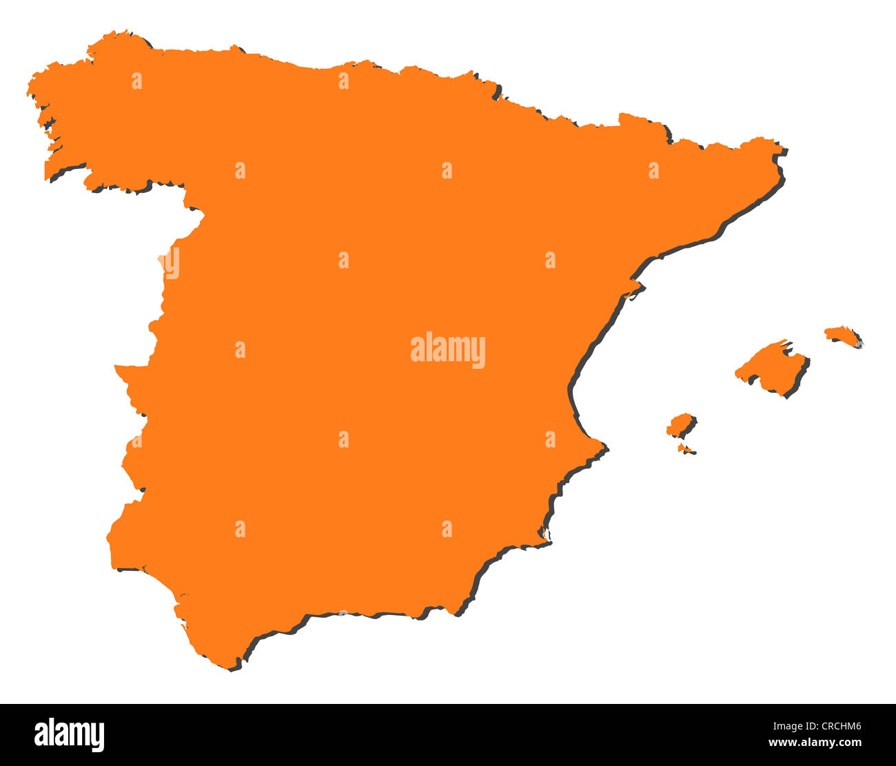 Mappa politica della Spagna con le varie regioni Foto stock - Alamy