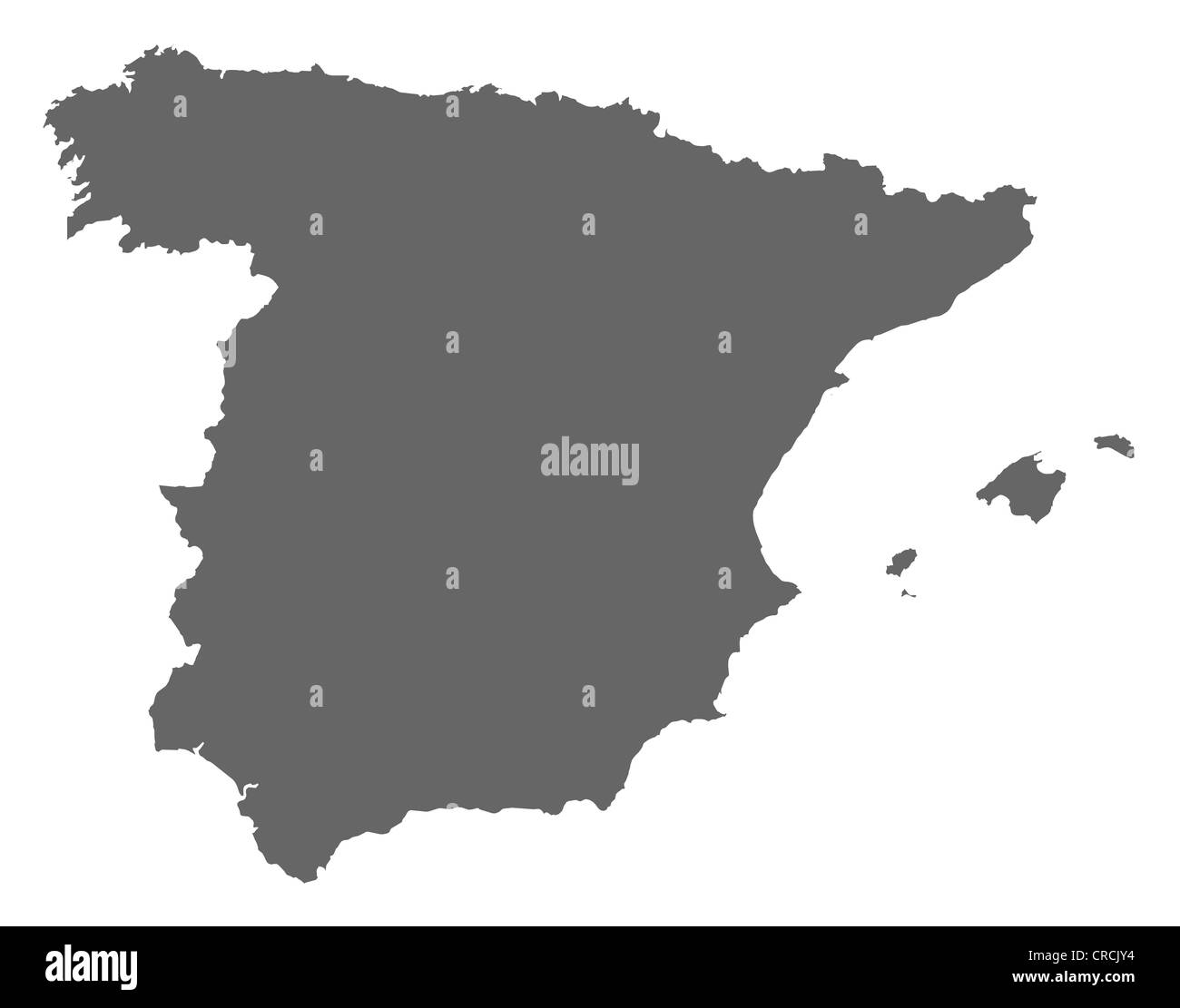 Mappa politica della Spagna con le varie regioni Foto stock - Alamy
