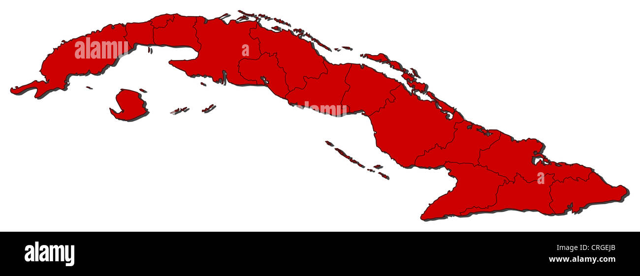 Political map cuba several provinces immagini e fotografie stock ad ...