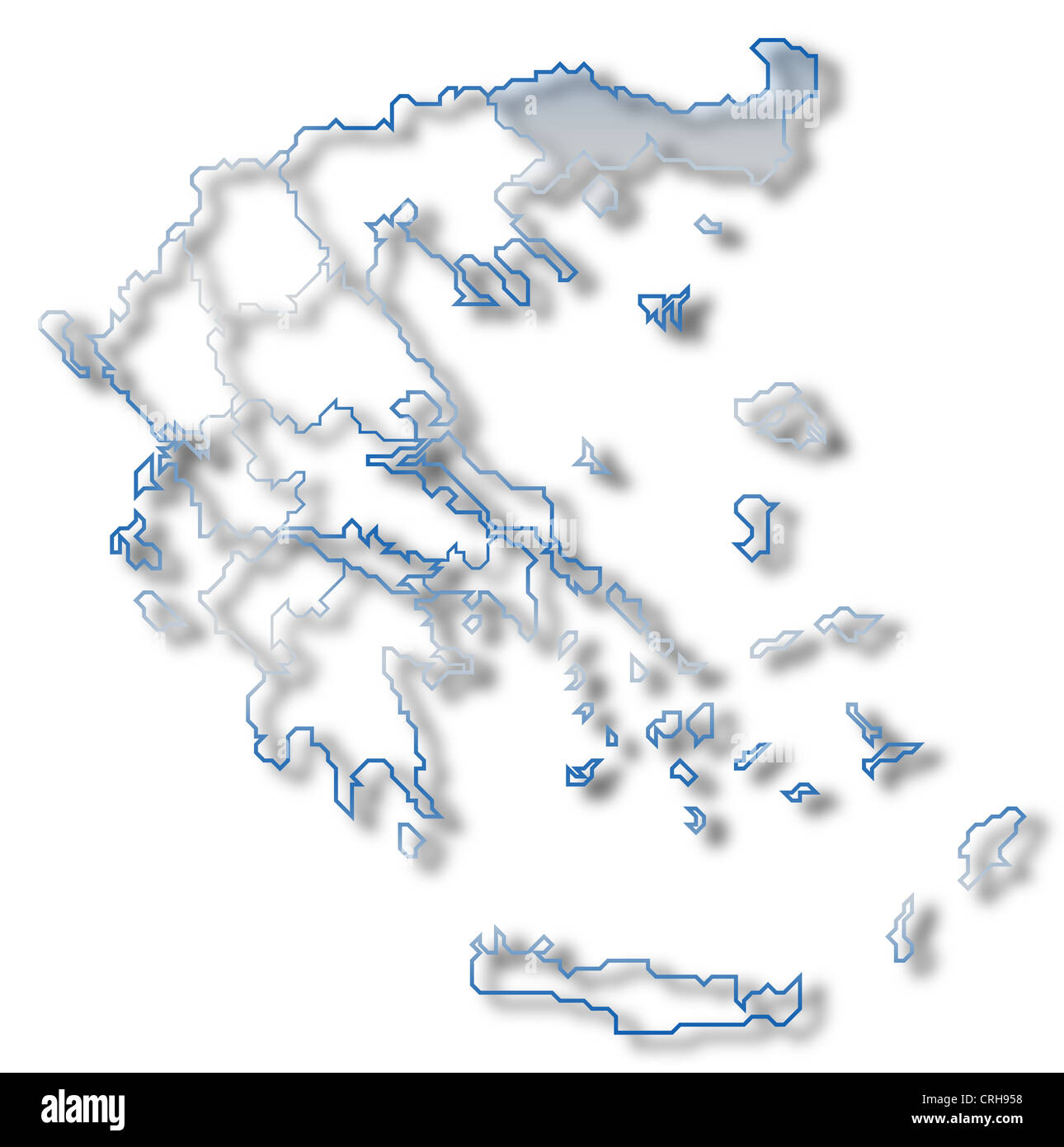 Mappa Politico della Grecia con i vari Stati in cui la Macedonia ...