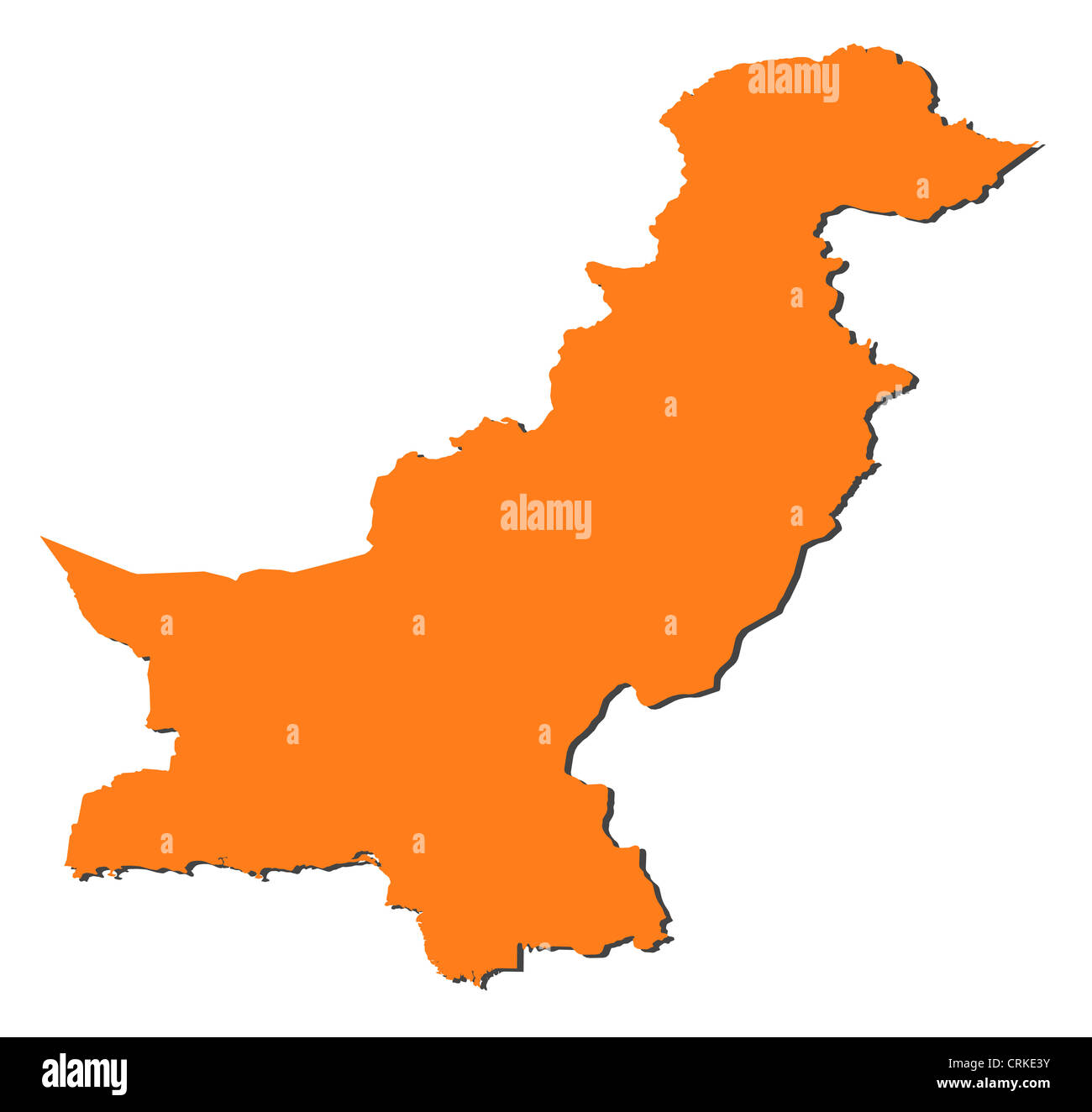 Mappa politica del Pakistan con le diverse province Foto stock - Alamy