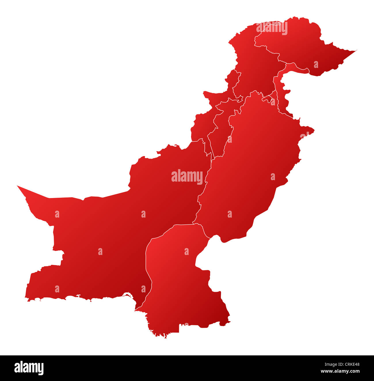 Mappa politica del Pakistan con le diverse province Foto stock - Alamy