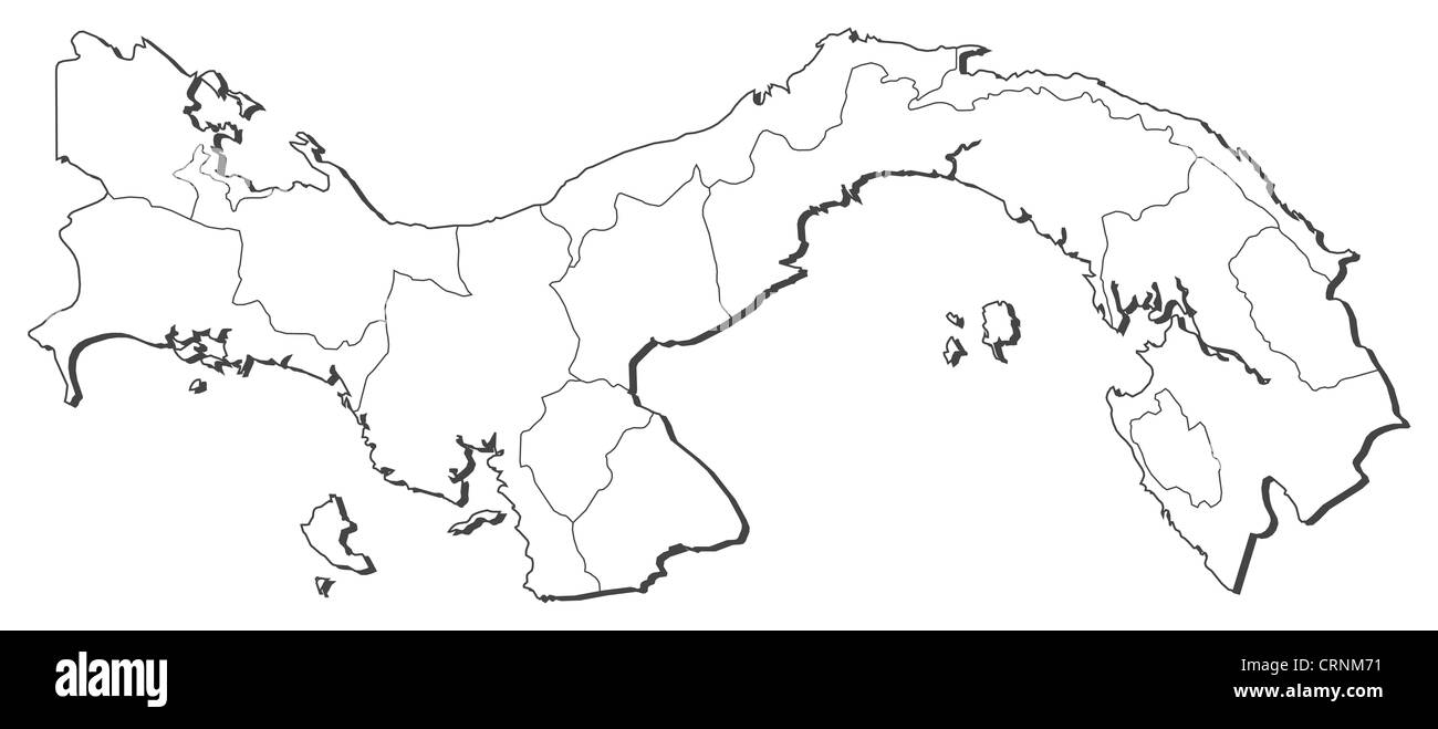 Mapa de las provincias de panama immagini e fotografie stock ad alta ...