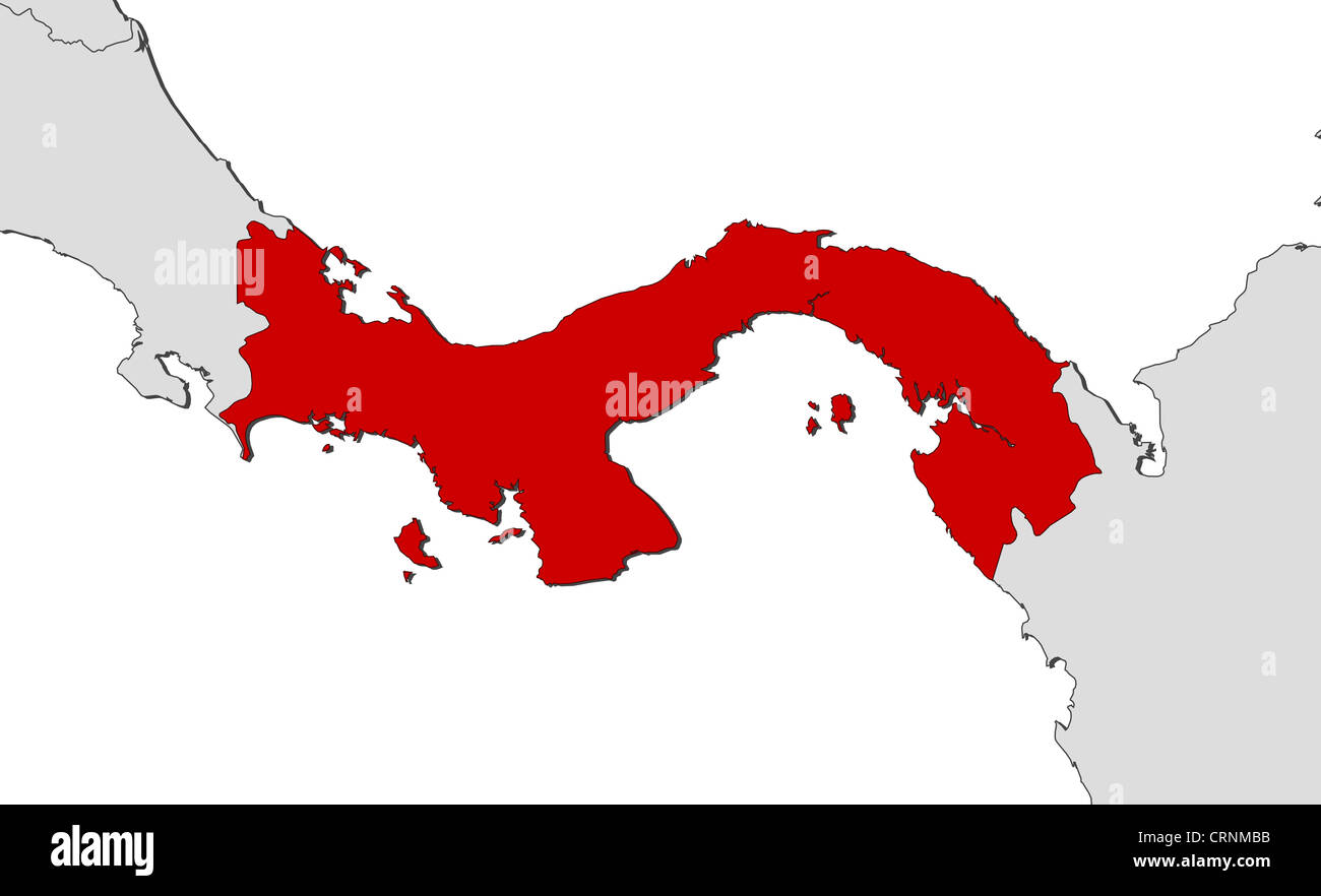 Mapa de las provincias de panama immagini e fotografie stock ad alta ...
