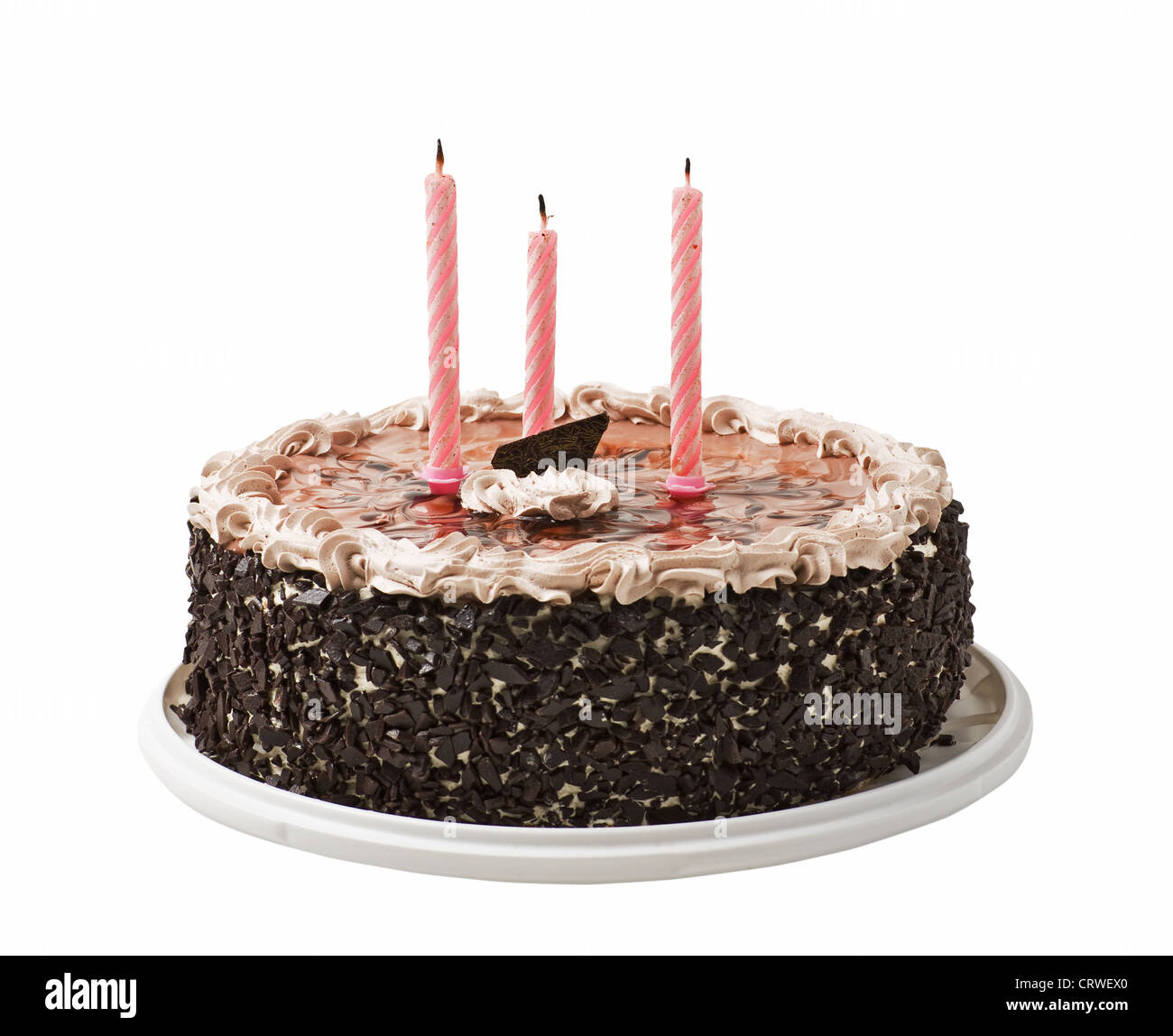 Torta con tre candeline immagini e fotografie stock ad alta risoluzione ...