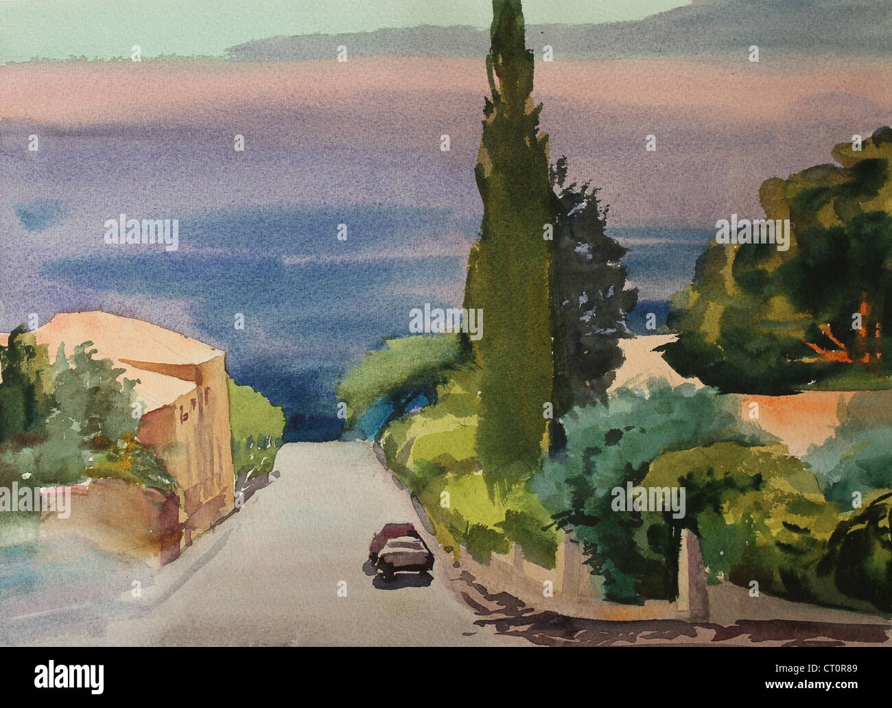 Edificio dipinto ad acquerello immagini e fotografie stock ad alta ...