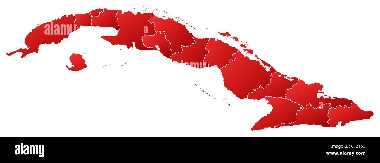 Political map cuba several provinces immagini e fotografie stock ad ...
