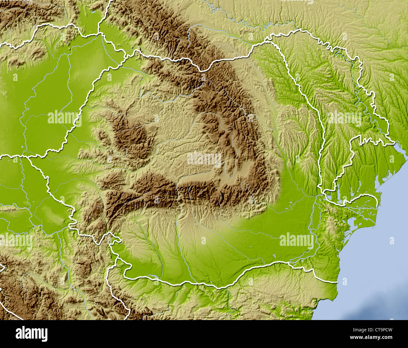 Romania relief map immagini e fotografie stock ad alta risoluzione - Alamy