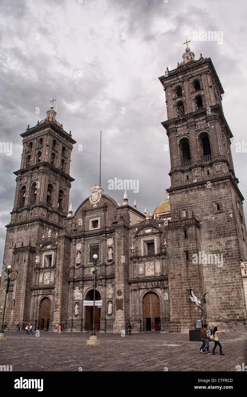 Catedral de Puebla, Cattedrale di Puebla, vicino allo Zocalo, Puebla ...