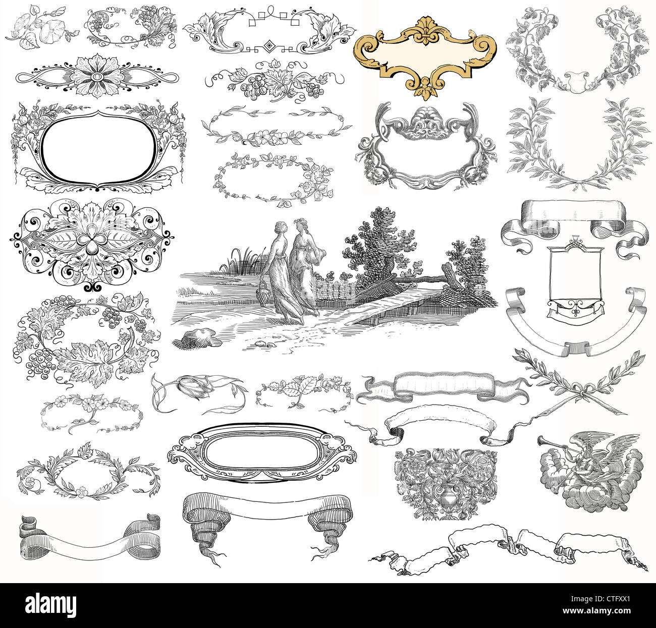 Forma del cartiglio immagini e fotografie stock ad alta risoluzione - Alamy