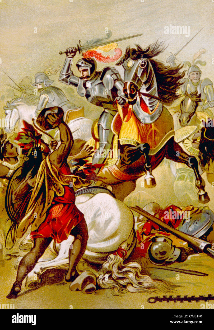 Hernando Cortez (aka Hernàn Cortès) soddisfa con ostinata resistenza ...