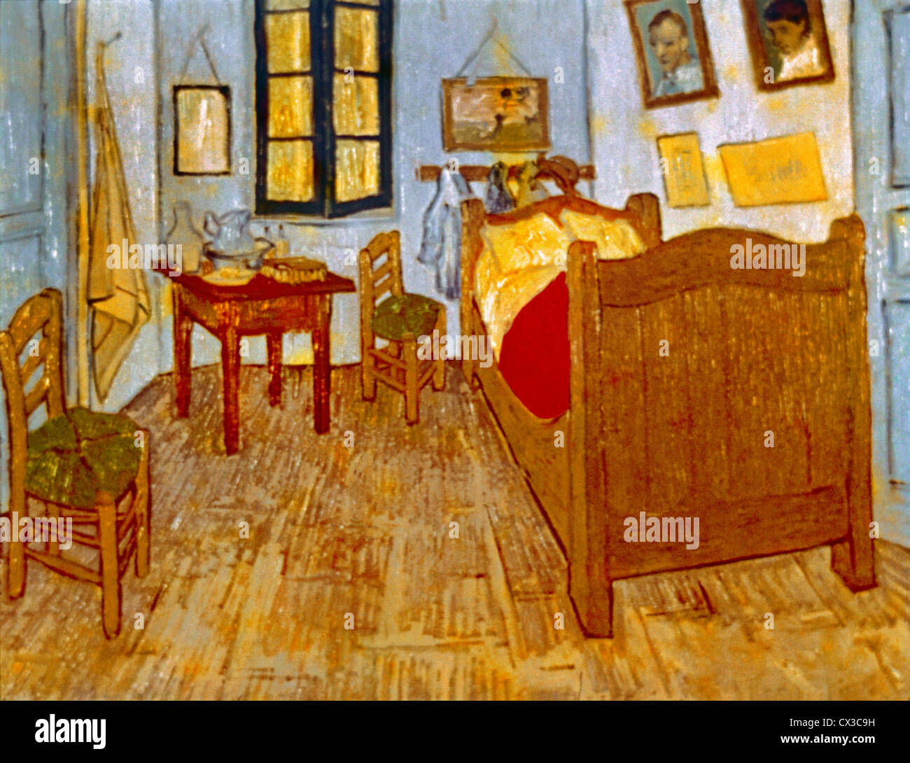 La camera da letto dipinta nel 1888 da Vincent Van Gogh Foto stock - Alamy