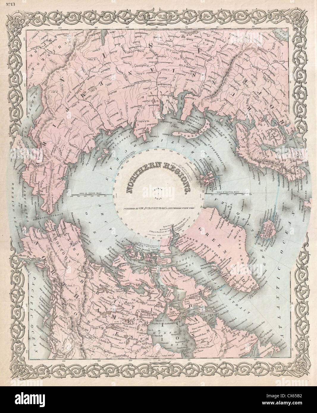 Arctic north pole map immagini e fotografie stock ad alta risoluzione ...