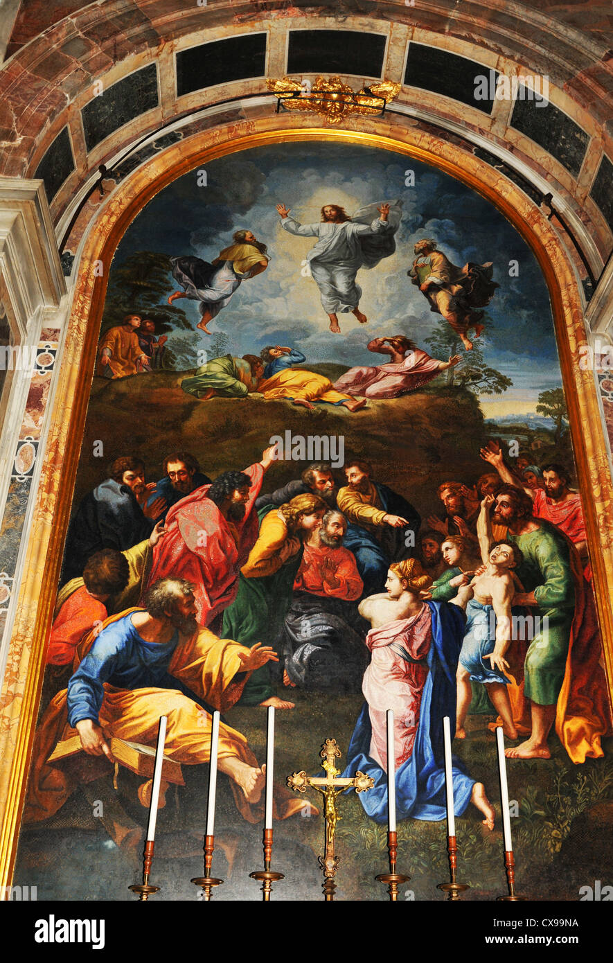 Renaissance mosaico raffigurante la scena biblica del Battesimo di ... Renaissance mosaico raffigurante la scena biblica del Battesimo di ...