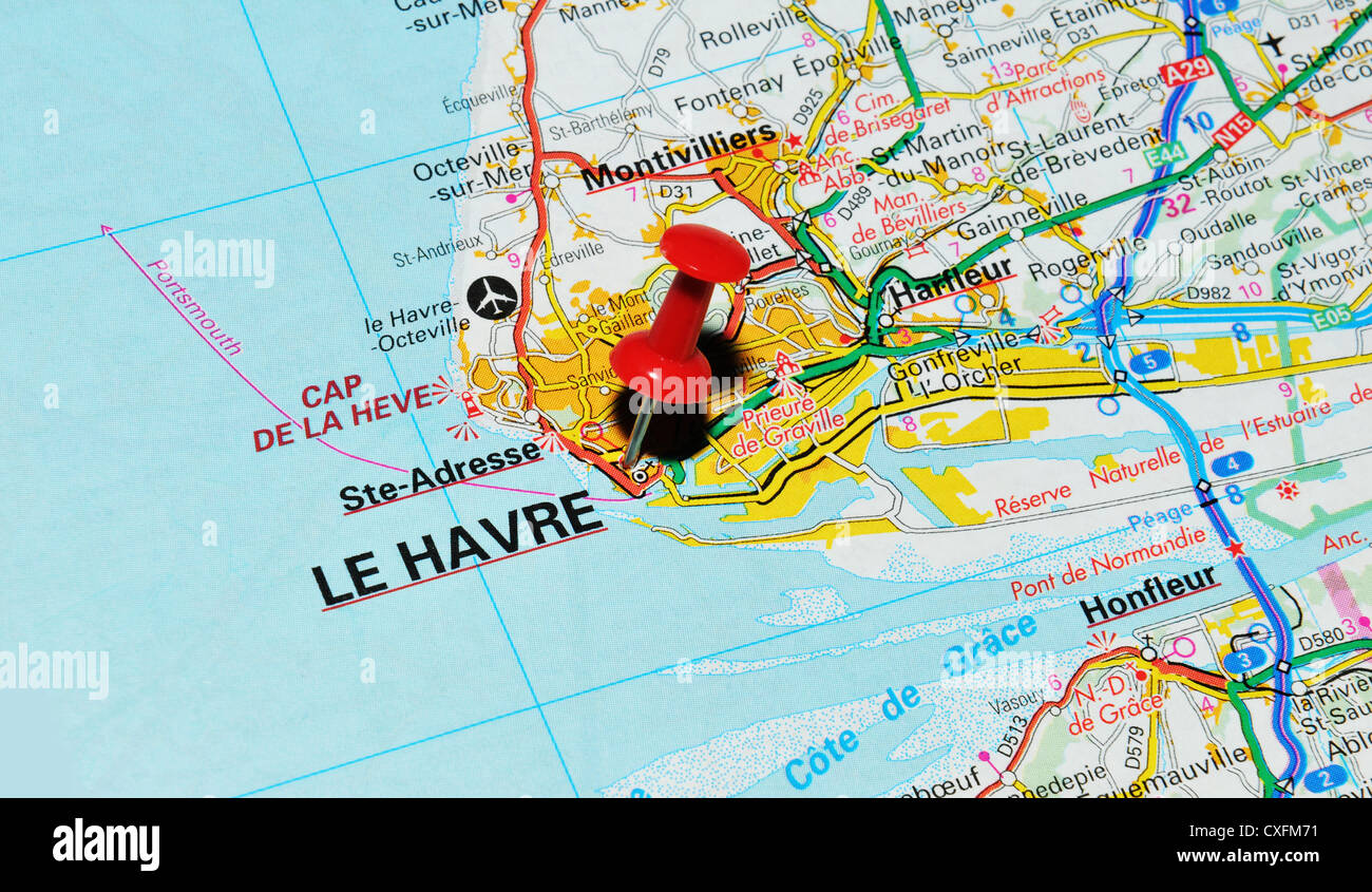 Le havre map immagini e fotografie stock ad alta risoluzione - Alamy