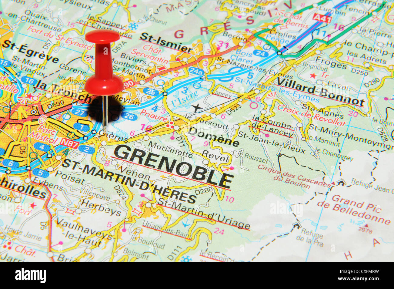 Map grenoble france immagini e fotografie stock ad alta risoluzione - Alamy