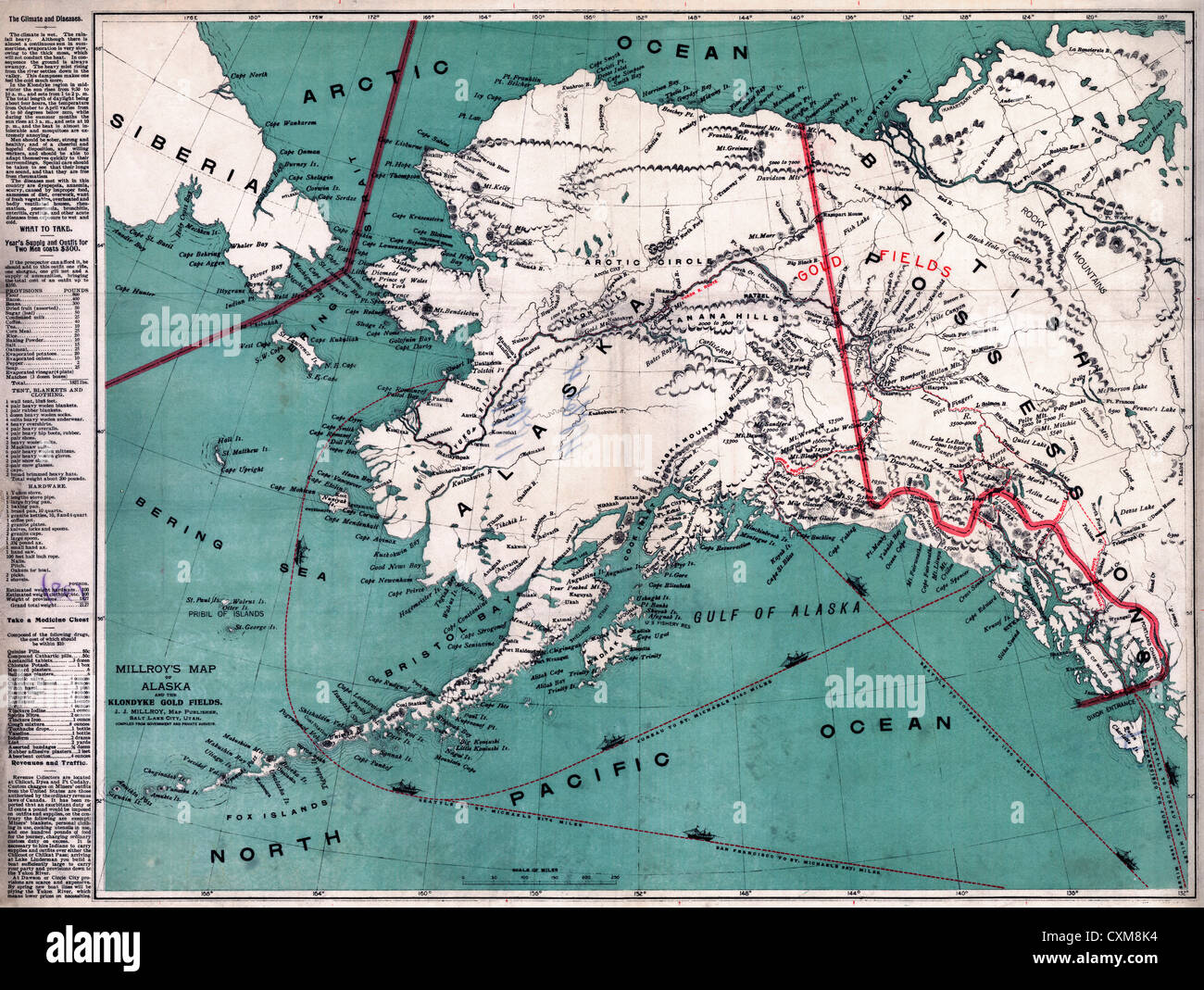 Cartina alaska immagini e fotografie stock ad alta risoluzione - Alamy