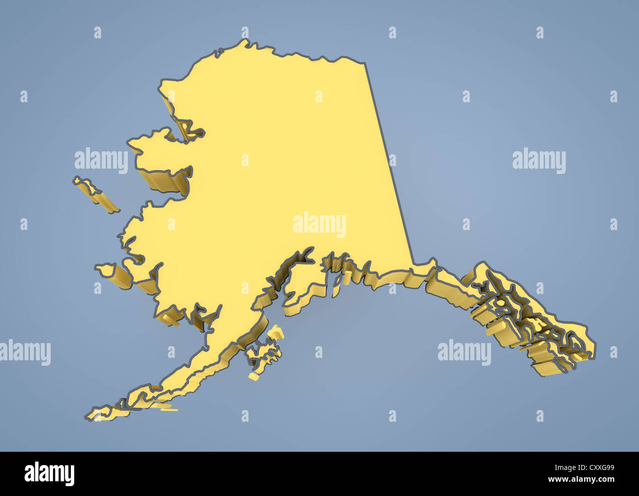 Cartina alaska immagini e fotografie stock ad alta risoluzione - Alamy