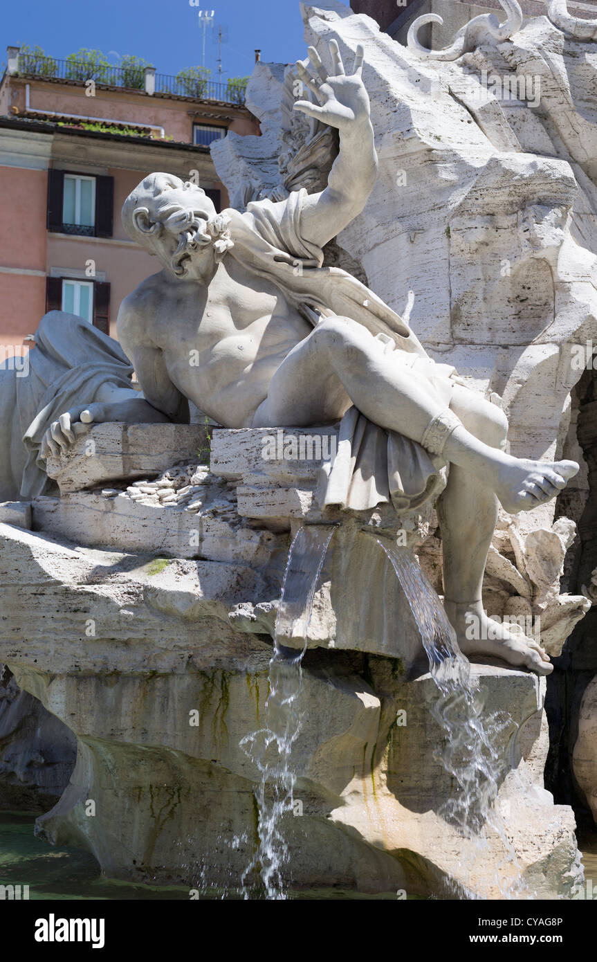 RIO DELLA PLATA allegoria, la Fontana dei Quattro Fiumi (1648), Gian ...