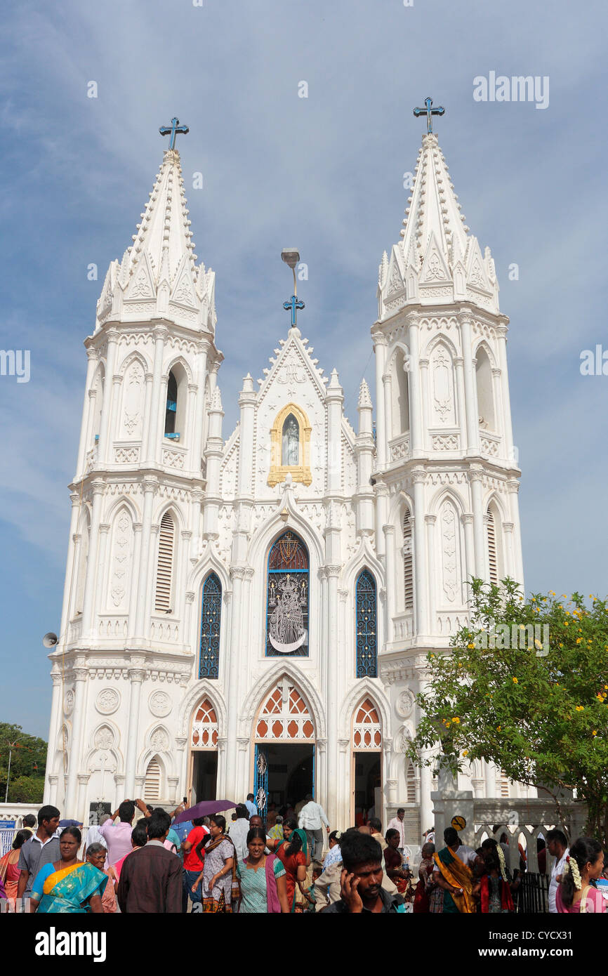 Church velankanni tamil nadu india immagini e fotografie stock ad alta ...