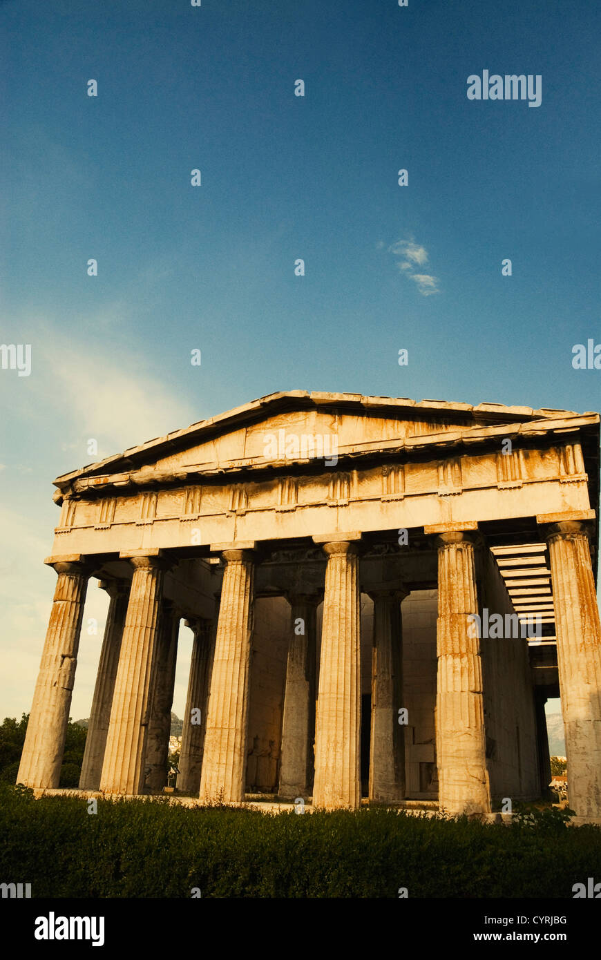 Colonnato di un tempio antico Partenone Acropoli di Atene, Grecia Foto stock - Alamy