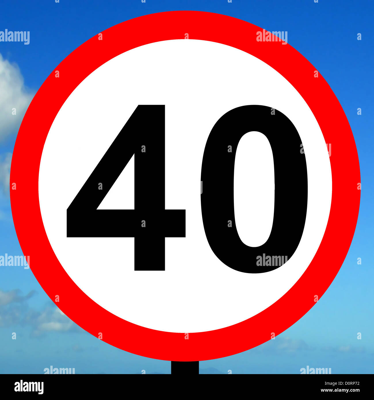 Maximum 40 speed limit sign immagini e fotografie stock ad alta ...