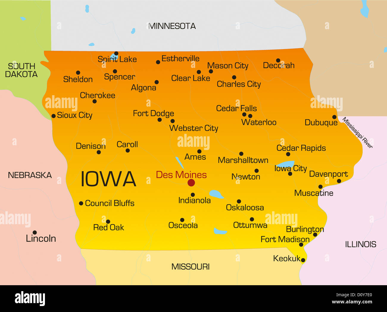 Cherokee iowa mappa immagini e fotografie stock ad alta risoluzione - Alamy