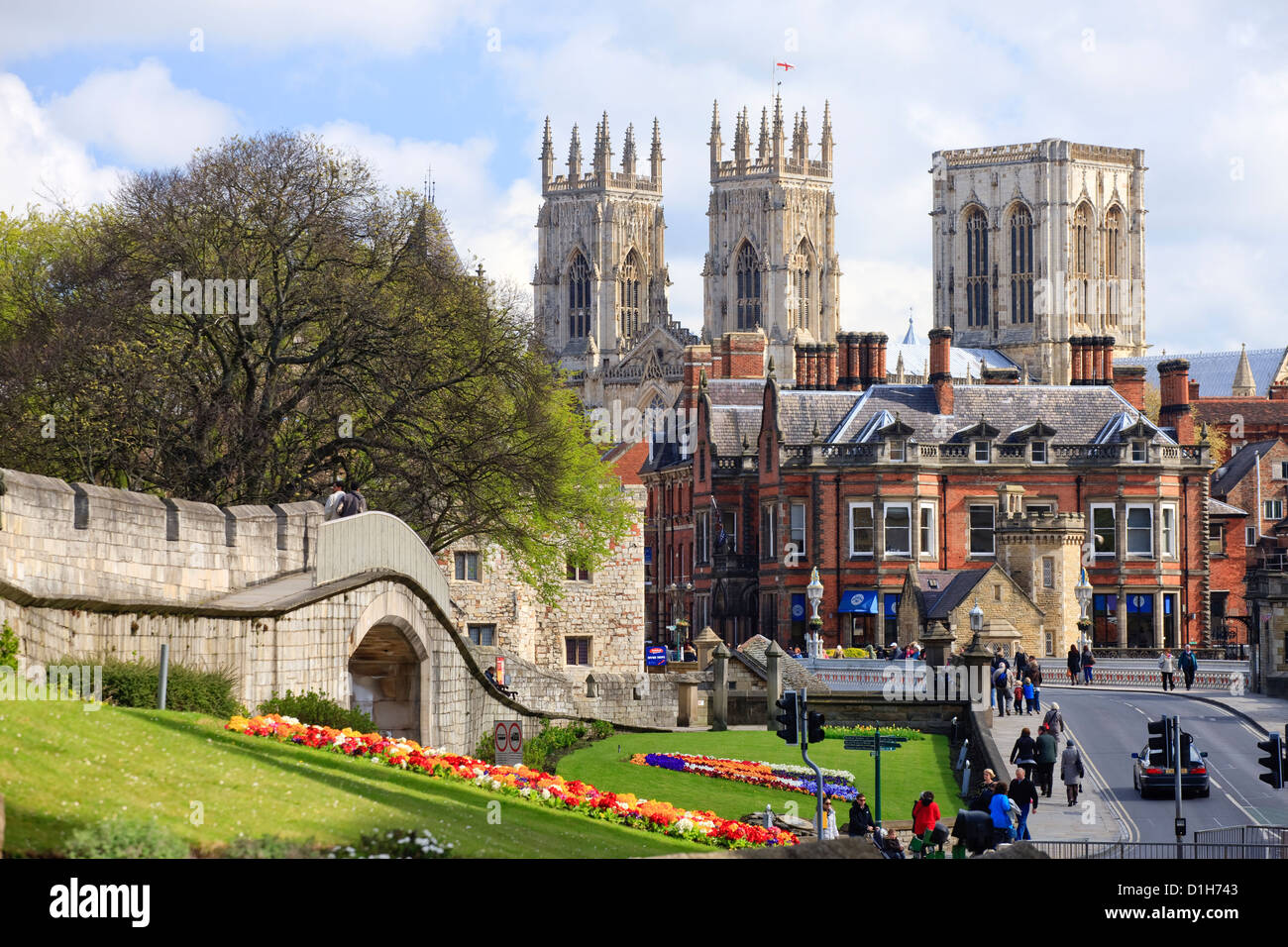 York Minster York Yorkshire Inghilterra visto dalle mura della città ...