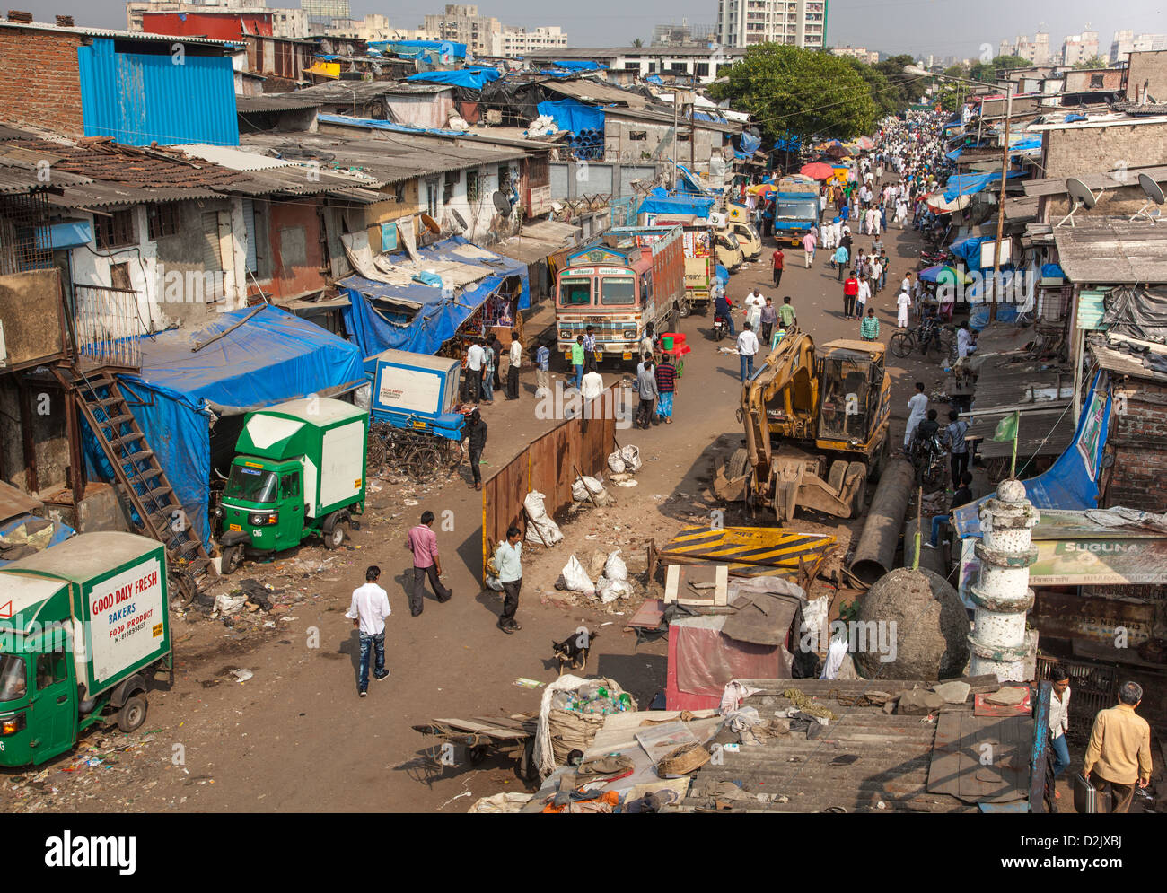 Dharavi slum, Mumbai, India Foto stock - Alamy