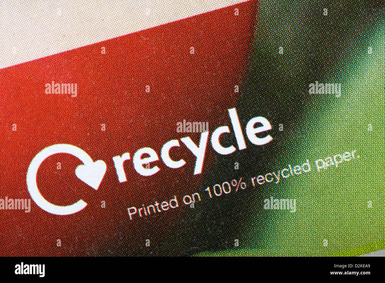 logo del riciclo stampato su buste con il 100% di carta riciclata ...