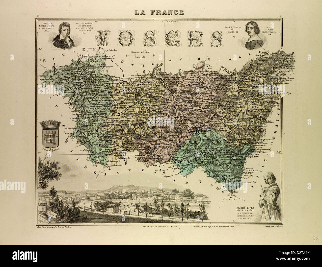 Mappa dei vosgi immagini e fotografie stock ad alta risoluzione - Alamy