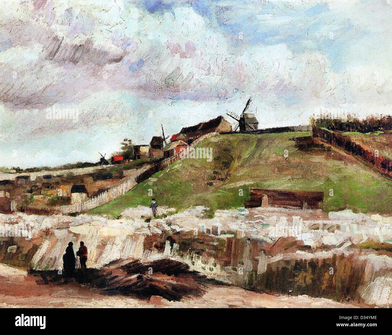 Vincent van Gogh, Montmartre cava e mulini a vento. 1886. Post ...