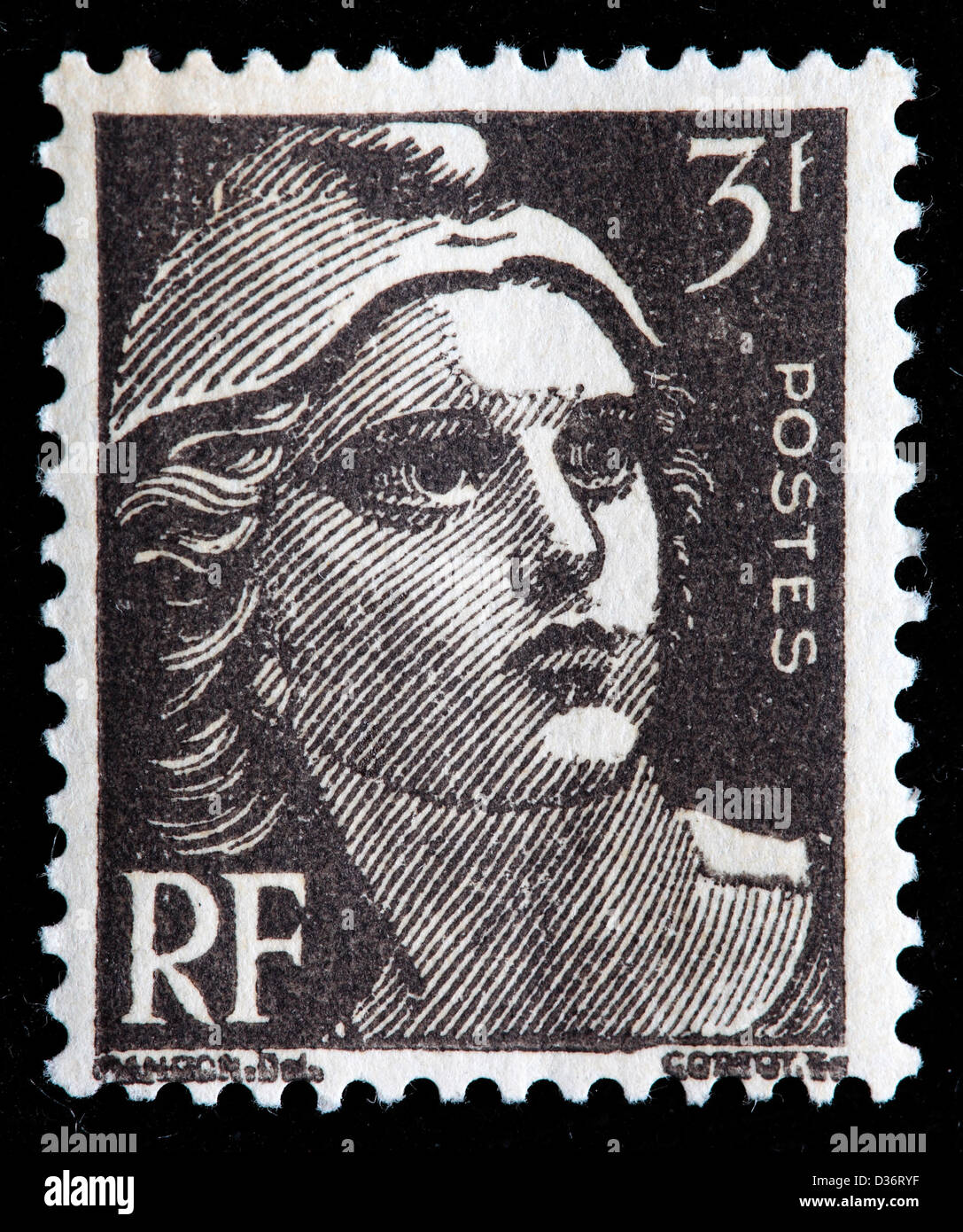 Marianne, francobollo, Francia, 1945 Foto stock - Alamy