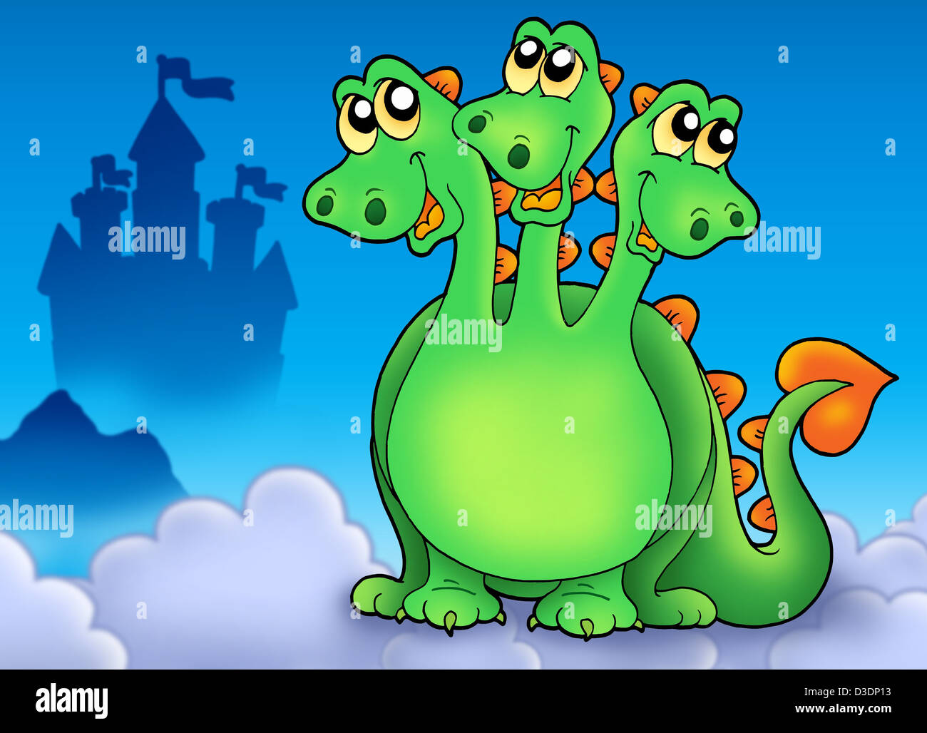 Three headed dragon drawing immagini e fotografie stock ad alta ...
