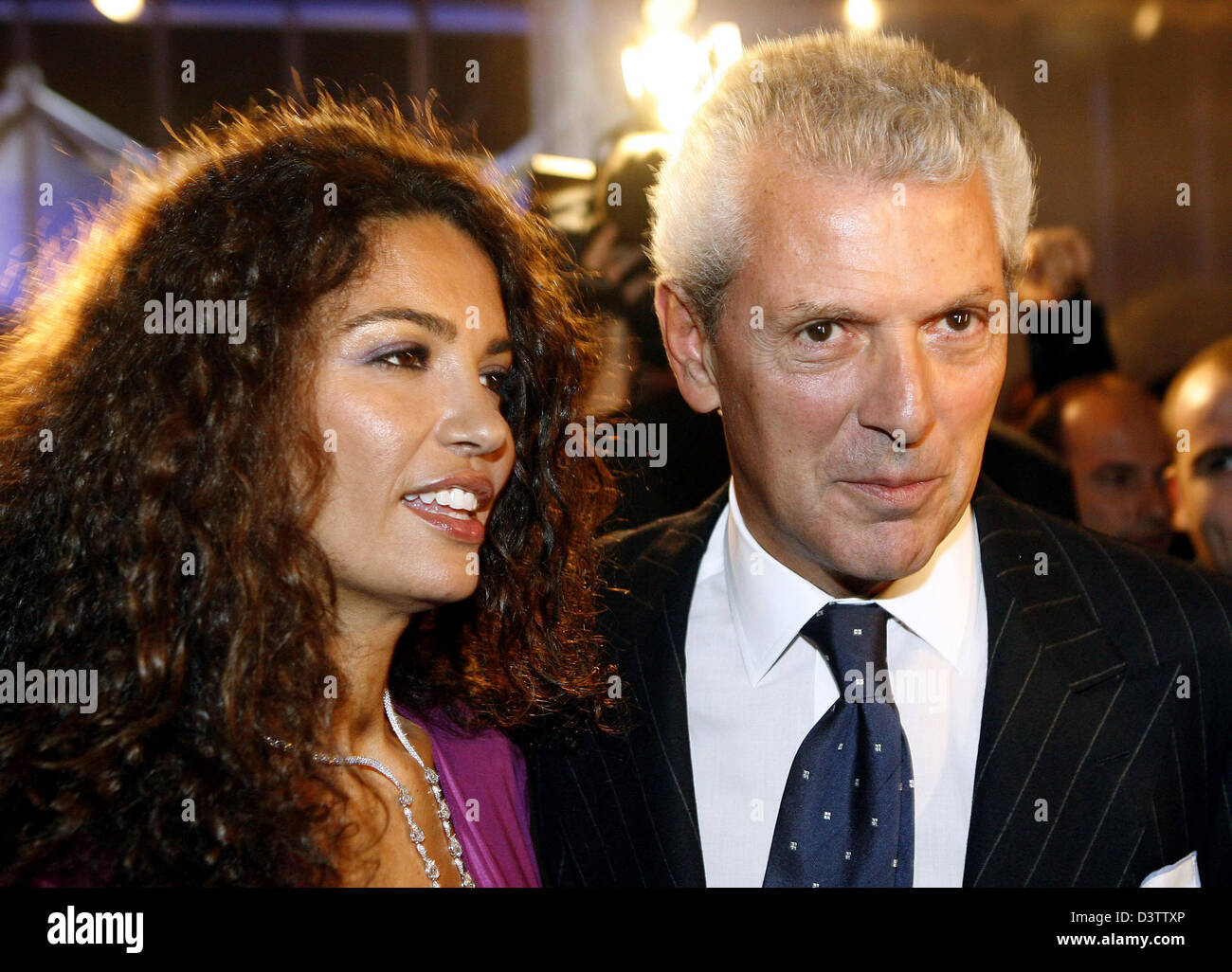 Pirelli-President Marco Tronchetti Provera e la moglie Afef Jnifen fotografato durante i ...