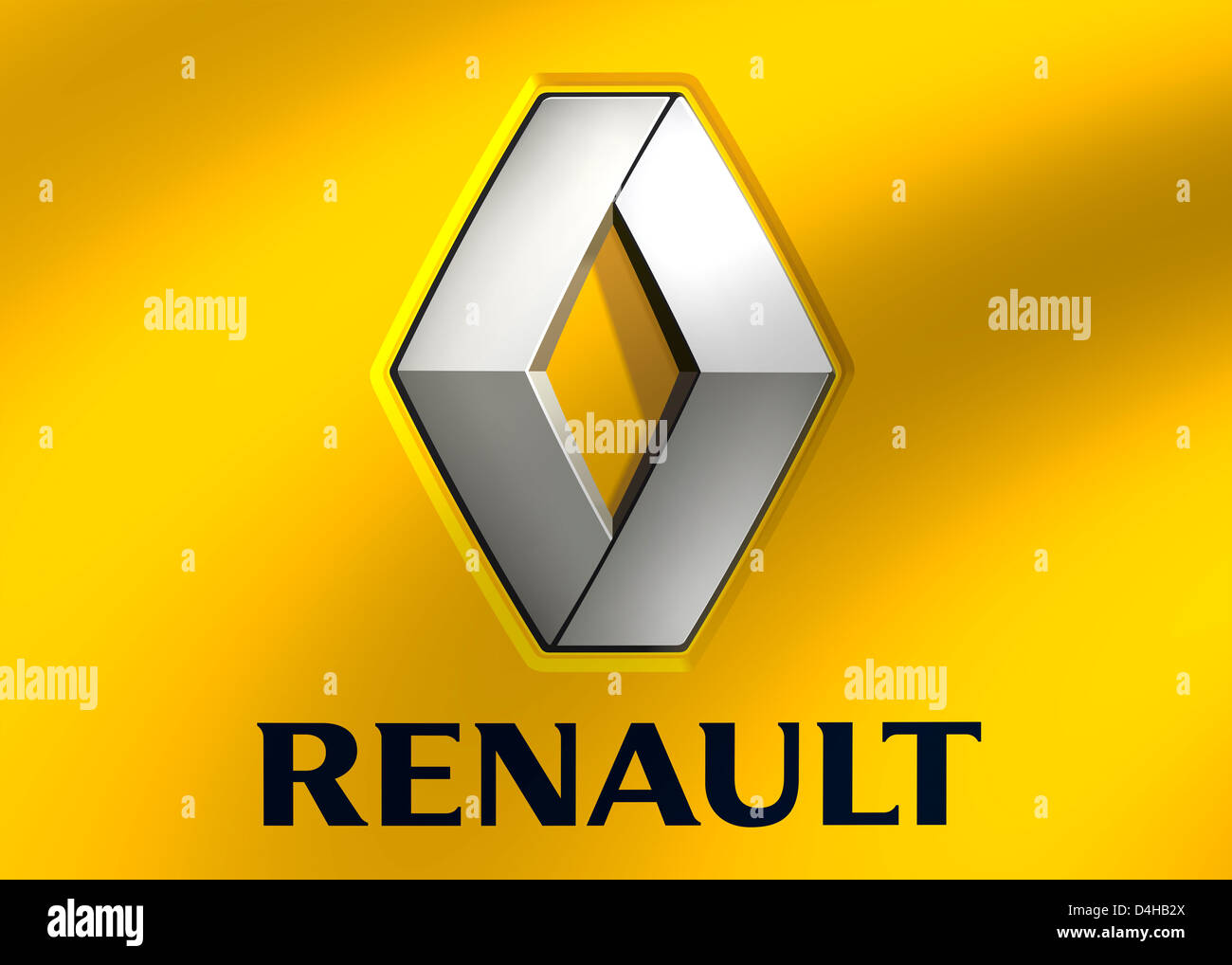 Il logo Renault icona simbolo bandiera Foto stock - Alamy