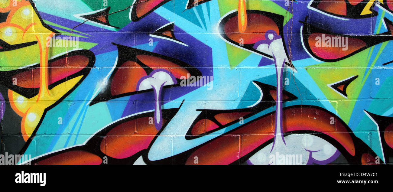 Muro di graffiti colorati immagini e fotografie stock ad alta ...