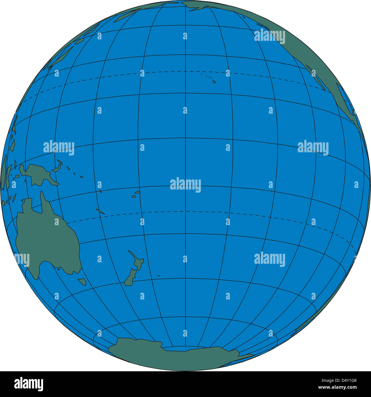 Mappa mondo mondo oceano Pacifico del Sud Foto stock - Alamy