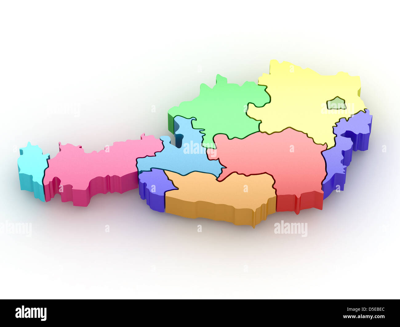 Mappa della provincia di austria immagini e fotografie stock ad alta ...