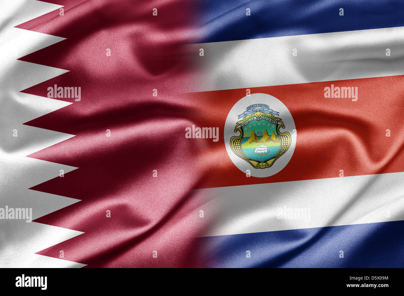 Bandiera qatar costa rica immagini e fotografie stock ad alta ...