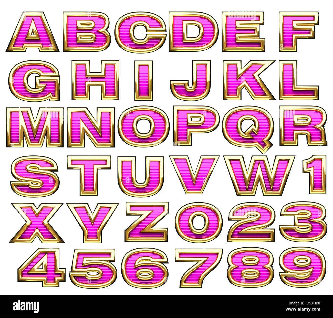 Alfabeto rosa immagini e fotografie stock ad alta risoluzione - Alamy