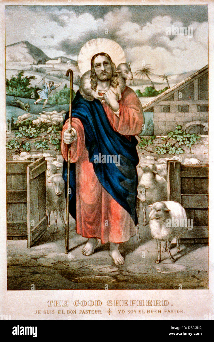 Buon pastore Je suis el bon pasteur = YO SOY EL BUEN PASTOR Foto stock ...